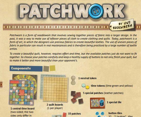 How To Play Patchwork - Rules and Instructions